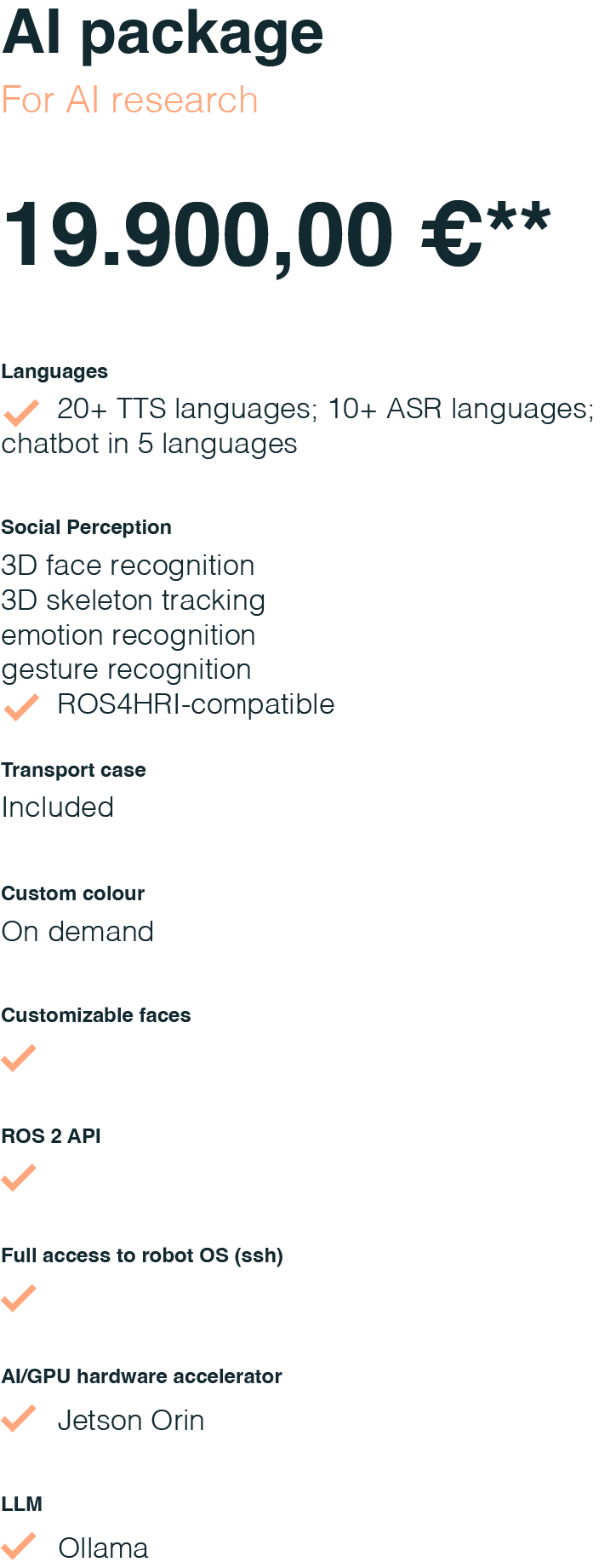 TIAGo Head | Embodied AI & HRI Robotics for Advanced Research